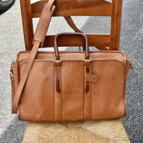 Schlesinger | Bags | Vintage Schlesinger Brown Full Grain Leather ...